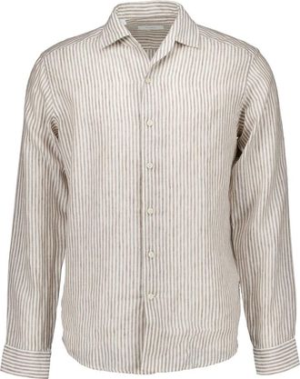 Eton Homme, Chemises, Beige, Taille: 3XL Chemise en lin &agrave; rayures