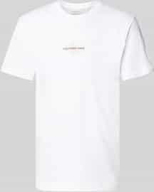 Calvin Klein Jeans T-Shirt mit Rundhalsausschnitt und Label-Stitching