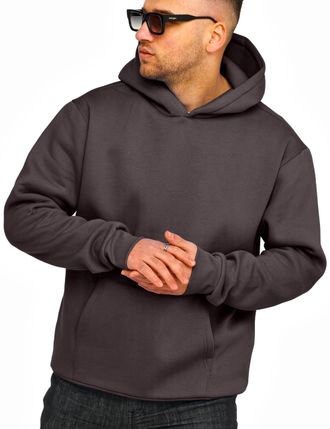 Behype. Herren Oversize Hoodie Kapuzenpullover Einfarbig Basic Heavy Blank Pullover Unifarben Kapuzen-Sweatshirt (DE/NL/SE/PL, Alphanumerisch, XXL, Regular, R
