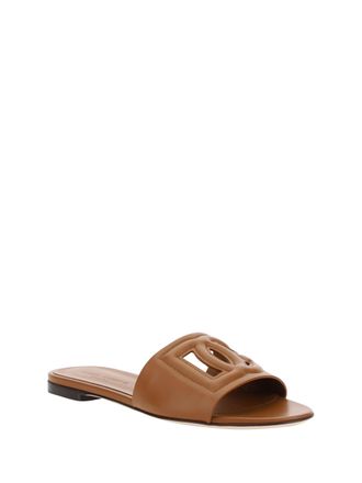 Dolce & Gabbana Womens Millenials Sandals Marrone Chiaro