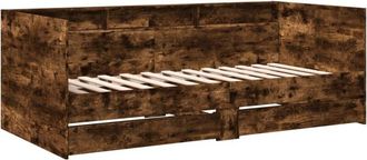 vidaXL Tagesbett mit Schubladen ohne Matratze R&auml;uchereiche 100x200 cm Vidaxl