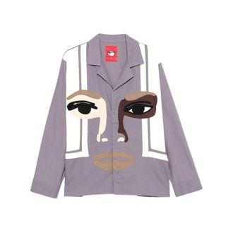 KidSuper Studios Chemise Boutonn&eacute;e Imprim&eacute;e - Homme - Chemises - Violet - Taille: L