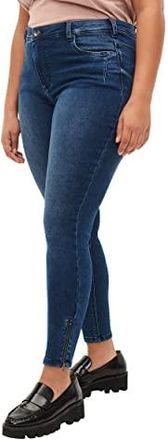 Zizzi Jean pour femme - Grandes tailles - Coupe ajustée - Taille plus - Vêtements pour femme, Bleu foncé denim, W54