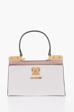 Moschino LOVE Faux Leather Handbag with Golden Details size Unica