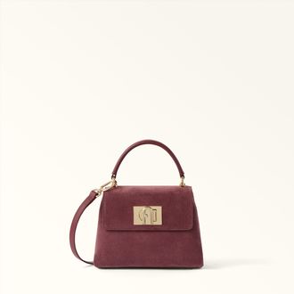 Furla 1927 Henkeltasche Mini Toni Red Apple Rot Wildleder Damen