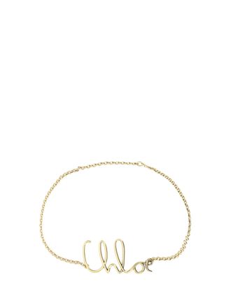 Chlo&eacute; Womens Metal Chain Belt Vintage Gold Brass