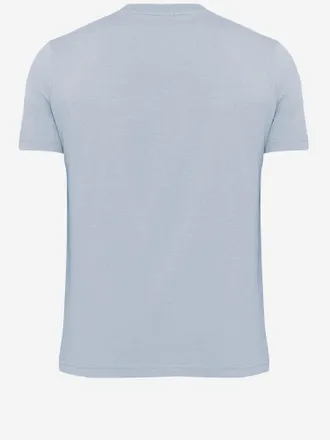 HUGO BOSS Mens T-Shirt Stretch Cotton Light Blue T-Shirts And Polos