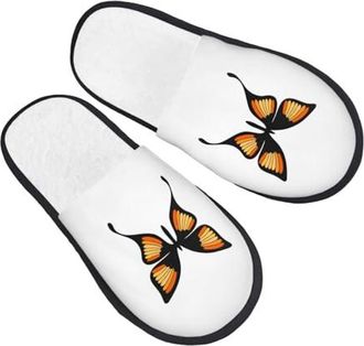 Generic Pantoufles Papillon &agrave; motifs Chaud Chaussons en Feutre Classiques Confortable Chausson Maison Adulte Ext&eacute;rieur M