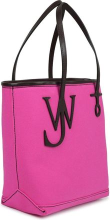 J.W.Anderson Unisex Tote Bag Anchor Pink Cotton Handbags Hand