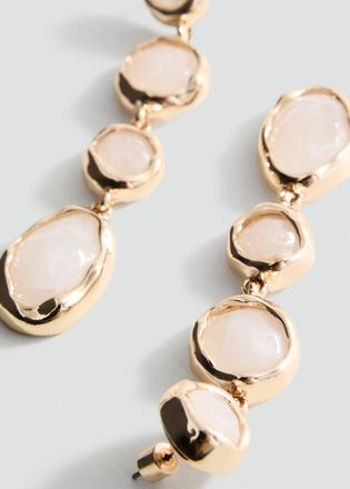 Mango Boucles doreilles pendantes résine or - Femme - Taille unique - MANGO