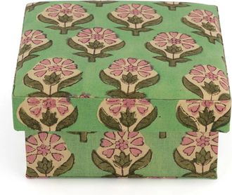 Doing Goods Bo&icirc;tes carr&eacute;es Emma en bois et coton - set de 2 Doing Goods