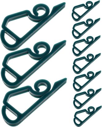 Luxshiny 100 Stück Wetterfeste Lichterkettenhaken aus Robustem Praktische Dachrinnen-clips für Outdoor Weihnachtsbeleuchtung Schnelle Montage für Halloween Par