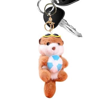 Generic Porte-cl&eacute;s en peluche avec animaux, pendentif d&eacute;coratif pour sac &agrave; main, mignon animal en peluche pendentif d&eacute;coratif pour sac &agrave; dos en forme danimal 