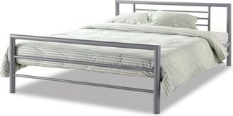 M&S Collection M&s - Lit 160x200 cm en m&eacute;tal gris - samiha