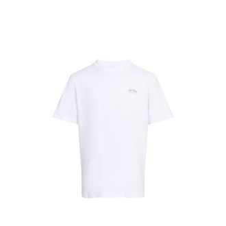 Les Deux Tee-shirt droit uni &agrave; d&eacute;tail serigraphi&eacute;