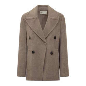 Tory Burch Femme, Vestes, Gris, Taille: 36 FR Veste en twill d&eacute;contract&eacute;e