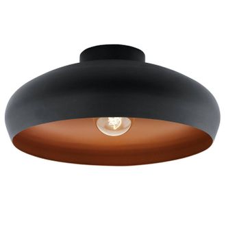 Eglo home24 Deckenleuchte Ø 40cm Schwarz Stahl, lackiert E27