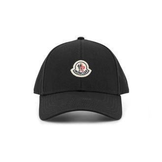 Moncler Homme, Accessoires, Noir, Taille: ONE Size Casquette de baseball en gabardine de coton