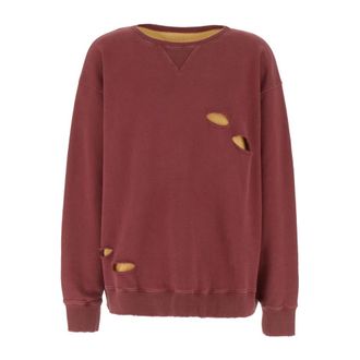 Maison Margiela Distressed Layered Cotton Sweatshirt - - Sweatshirts & Hoodies - Herren - Rot - XS