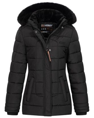 Geographical Norway Steppjacke Damen Steppjacke Parka Winterjacke Warm Gesteppt Outdoor Jacke Kapuze