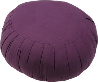 Guru Shop Rundes Einfarbiges Meditationskissen, Yoga Kissen, Yogakissen, Sitzkissen, Bodenkissen, Dekokissen - Lila, 20x35x35 cm