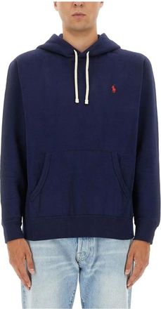 Polo Ralph Lauren Homme, Sweatshirts et sweats &agrave; capuche, Bleu, Taille: XL Sweat &agrave; capuche Logo Fleece