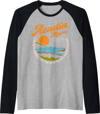 Trendy Apparel Acadia Maine Crown Jewel of North Atlantic Raglan