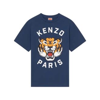 Kenzo Lucky Tiger Oversize T-Shirt - - Tops - Herren - Blau - S