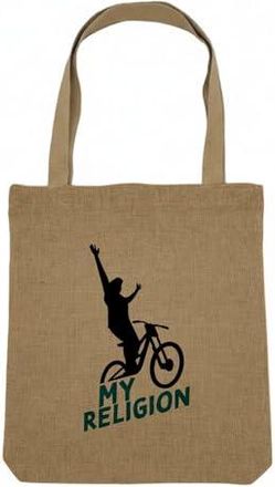 Fabulous Sac Shopping Tote Bag Aspect Lin - My Religion Mountain biking Cycling Mountain biking Downhill - Sac de Courses Toile Epaisse 360g Beige Naturel Caba