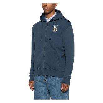 MC2 Saint Barth Snoopy Football 61 EMB Hooded - - Sweatshirts & Hoodies - Herren - Blau - S