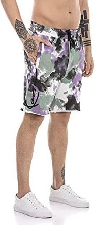 Red Bridge Short pour Homme Jogger Sweat-Pants Pantalon Court Bermuda Violet XL