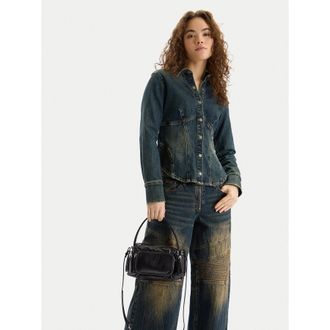 Calvin Klein Handtasche Calvin Klein Pocket Shiny Nylon Small Bag LV04F3405G Schwarz