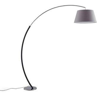 Lucande Stehlampe (Bogenleuchte) Evelyna aus Textil f&uuml;r Schlafzimmer von Lucande