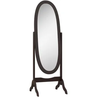 HOMCOM Miroir sur pied - HOMCOM - style shabby chic - inclinaison r&eacute;glable - 48 x 46 x 147 cm - caf&eacute;