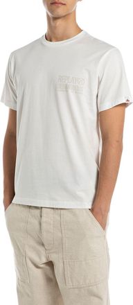 Replay Herren M3227 T-Shirt, 011 Natural White, Small