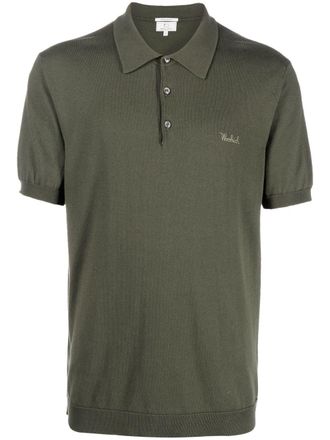 Woolrich polo en maille &agrave; logo brod&eacute; - Vert