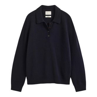 GANT Superfine Lambswool Rugger - Femme - Tops - Bleu - Taille: 38 FR