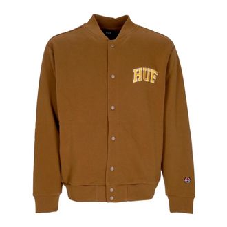 HUF Sportlicher Leichter Sweatshirt Cardigan Gummi - - Jackets - Herren - Braun - M