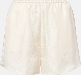 Toteme Short de pyjama en soie &agrave; broderie