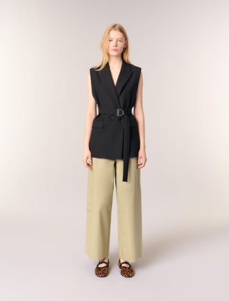 Maje &Auml;rmellose Anzugjacke - Schwarz - Gr&ouml;&szlig;e 38 - Maje