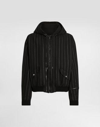 Dolce & Gabbana Bomberjacke Mit Wattierung In Nadelstreifenoptik - Mann M&auml;ntel Und Jacken n/d 48