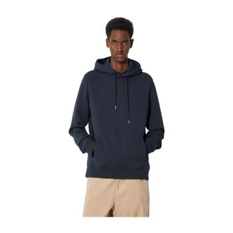 Woolrich Logo Script Hoodie - - Sweatshirts & Hoodies - Herren - Blau - M