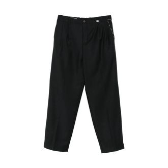 Myths Schwarze Plissierte Jeans mit Mittlerer Taille - - Trousers - Herren - Schwarzk - XL