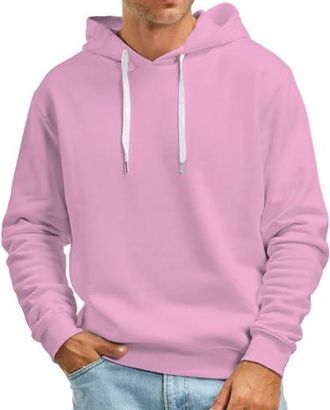 Generic Sweat a Capuche Homme Sweatshirt Hooded Sweats &agrave; Capuche Homme Oversize avec Impression Lettre et sans Poches pour lHiver