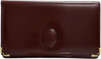 Cartier Pre-owned Must Line Pochette en Cuir - Femme - Pre-owned - Rouge - Taille: ONE Size