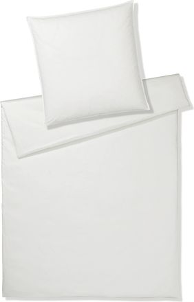 Elegante Bettw&auml;sche Crisp wei&szlig; 1 Bettbezug 135 x 200 cm + 1 Kissenbezug 80 x 80 cm