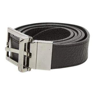 Burberry Ceinture en cuir Pre-owned - Homme - Pre-owned - Noir - Taille: ONE Size