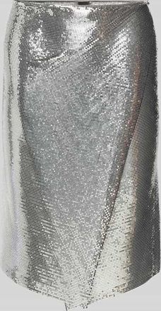 Paco Rabanne Knielanger Rock mit Ziersteinbesatz