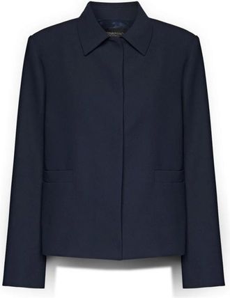 Elena Miro Femme, Vestes, Bleu, Taille: 50 FR Veste Tailleur &agrave; Poches