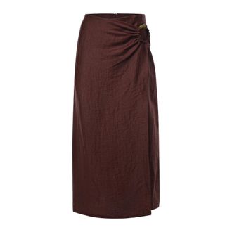 ottod'Ame Midi Skirts - Femme - Jupes - Brun - Taille: 34 FR